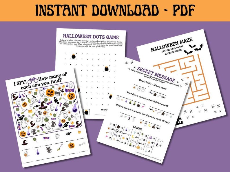 30 Halloween Activity Pages for Kids | Fall Coloring Pages | Halloween ...