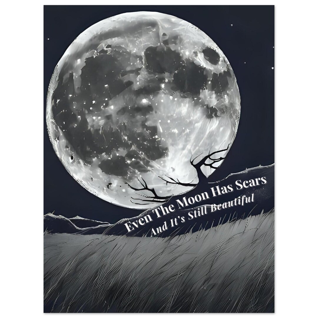 Inspirational Fine Art Print Moon Poster – Dark Aesthetic Wall Art ...