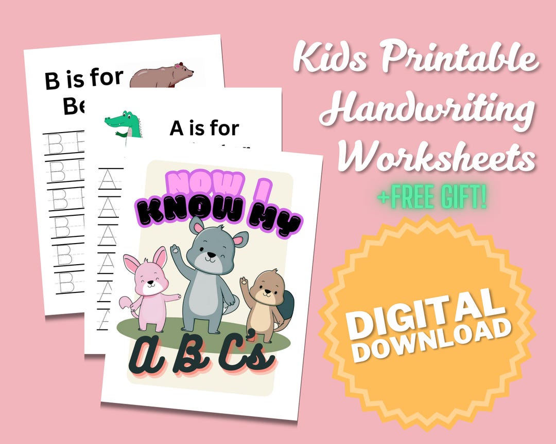 Kids ABC Printable: Fun Animal Alphabet Learning (digital Download) - Etsy