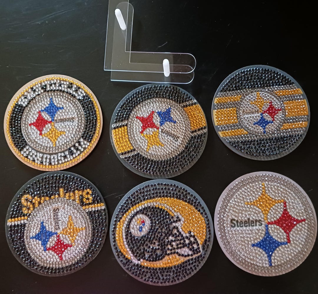 PITTSBURGH STEELERS NFL Football Coasters - Finished & Sealed Diamond ...