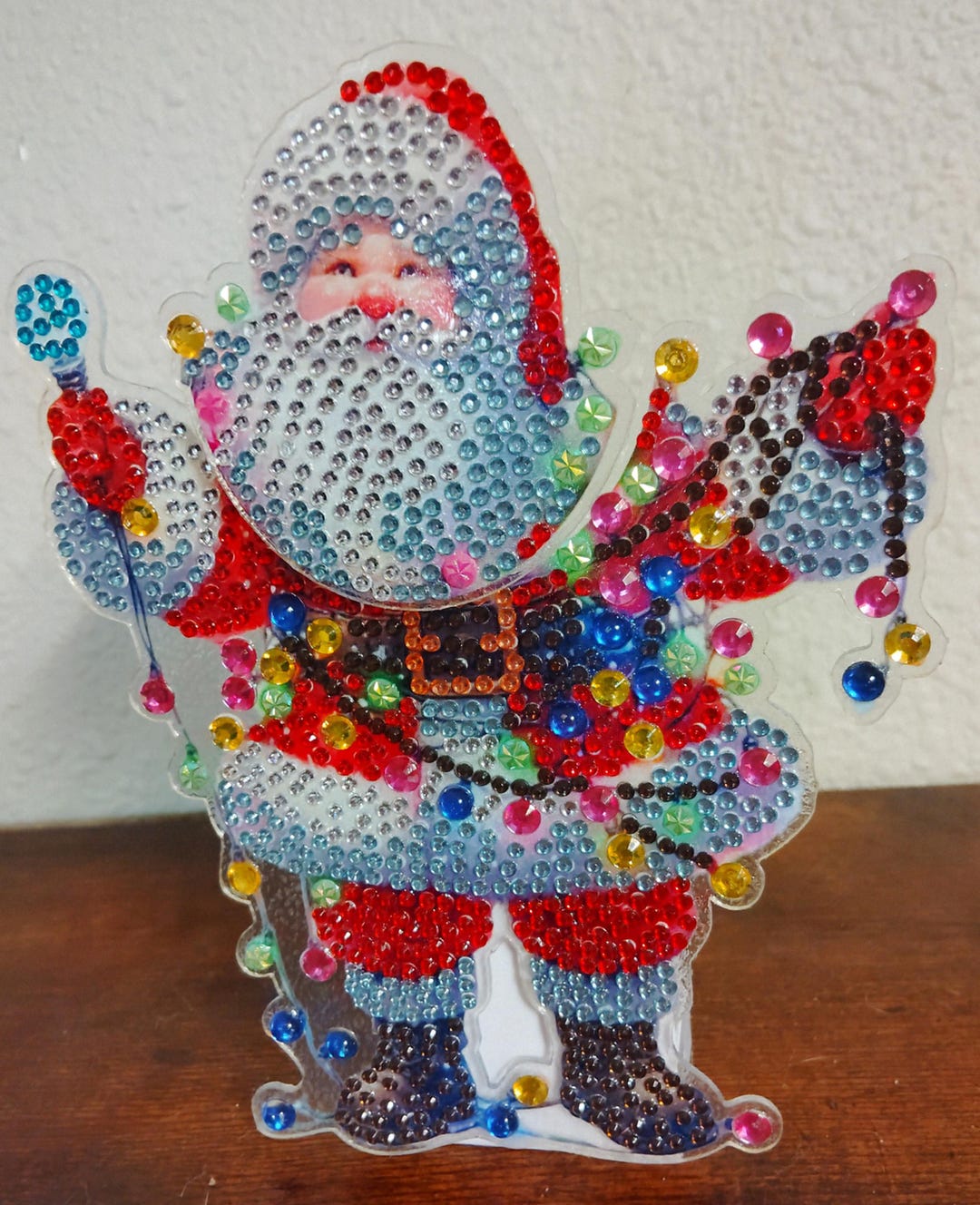 Christmas Bobblehead Santa Diamond Art — 13.3x17" Acrylic Surface, Fun ...