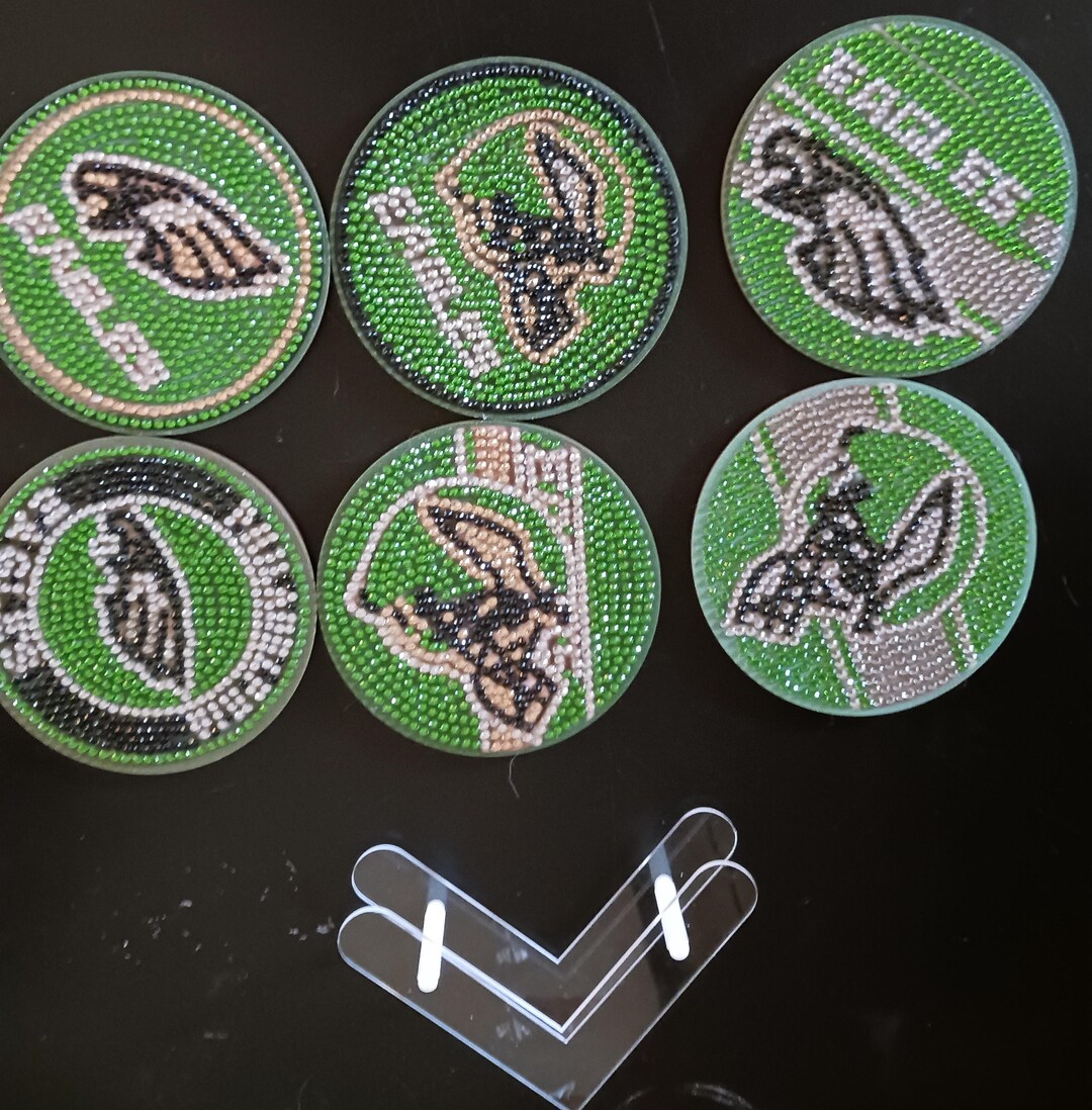 Philadelphia Eagles NFL Football Coasters - Finished & Sealed Diamond ...