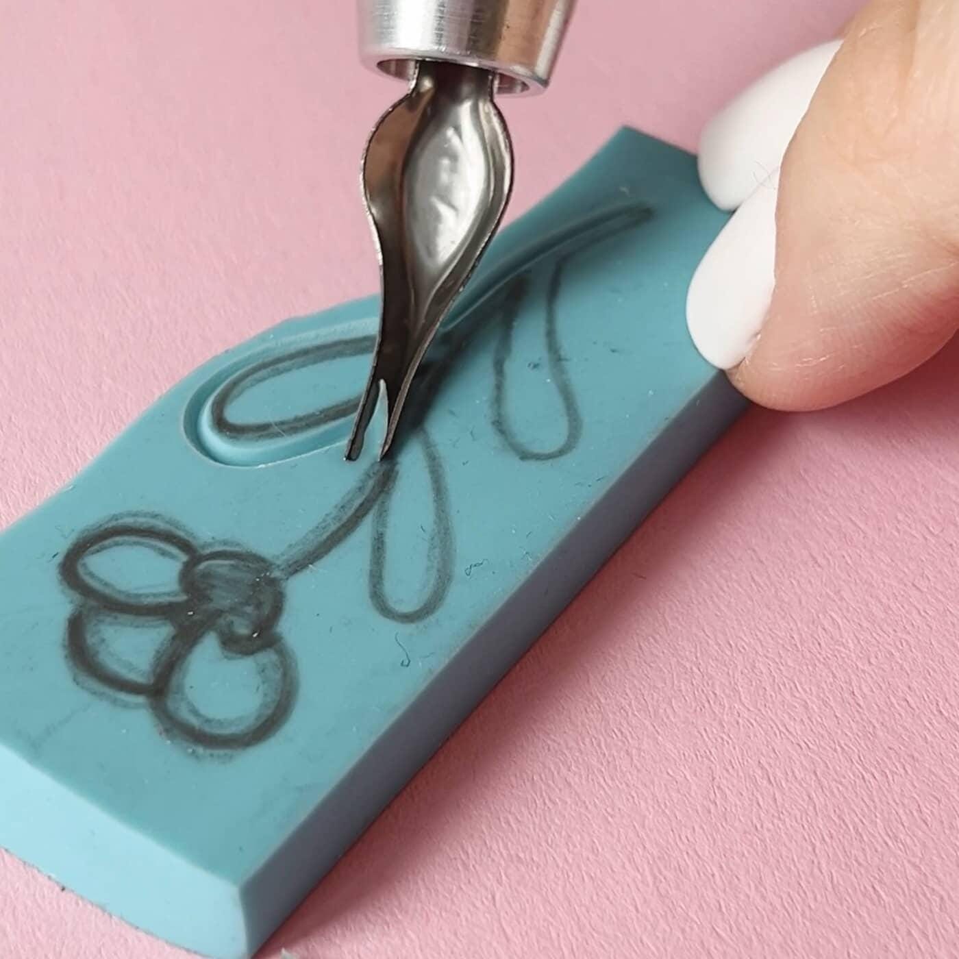 Carving Block, Rubber Block, DIY Stamp, Stamp Carving, Blue Rubber, for ...