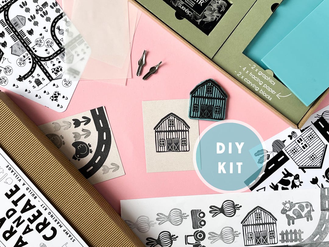 DIY Stamp Making Kit - Build a Village, Kids Toys, Boy Room, Christmas ...
