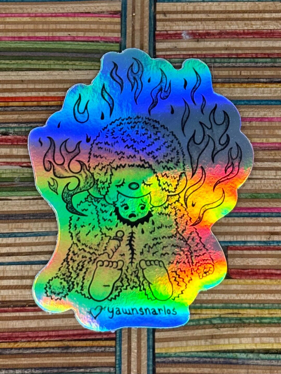 Midsomar Monchhichi Holographic Sticker (4” X 3”) - Etsy