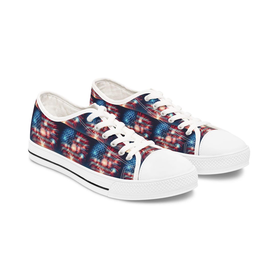 Sneakers, Patriotic American Flag Fireworks Design, Women's Shoes ...