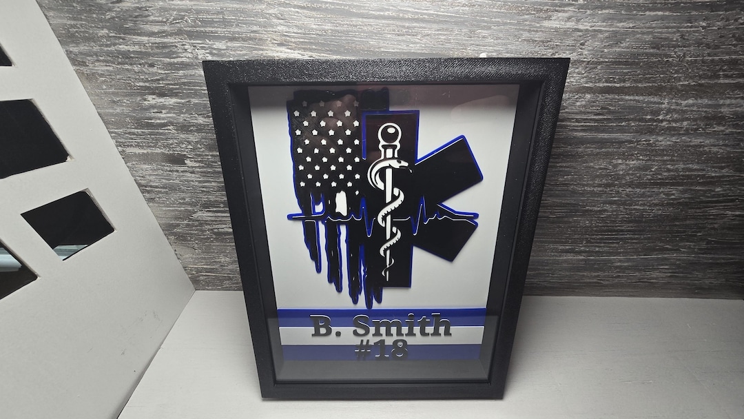 Personalized Star of Life Ems/emt/paramedic Shadow Box - Etsy