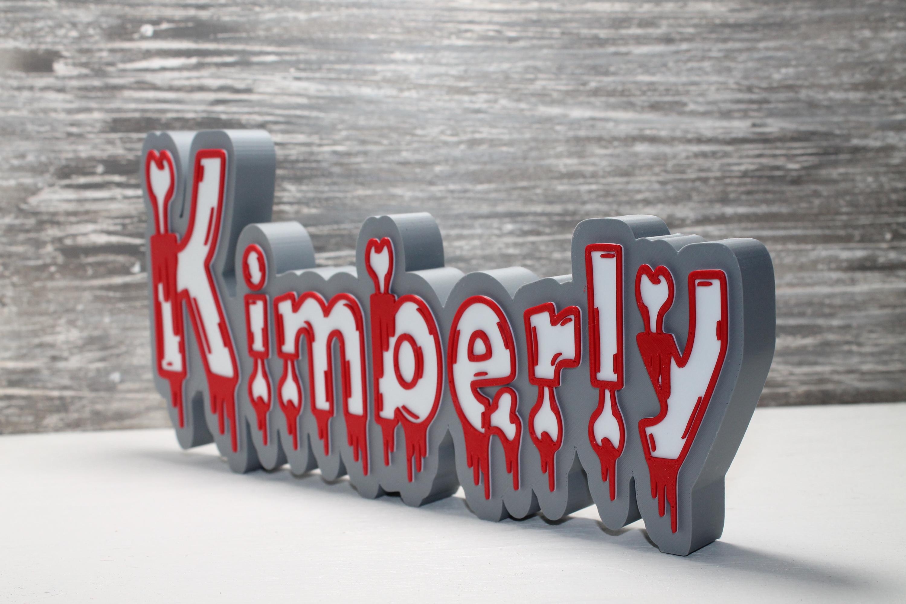 Personalized Zombie Name Plate – Custom Horror Desk or Door Sign for ...