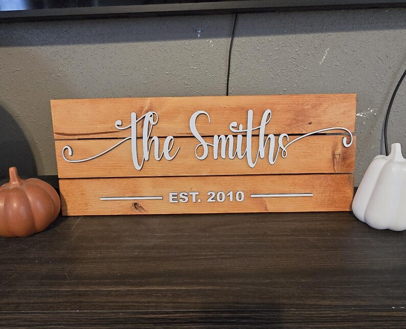 Family Name Sign, Personalized Wedding Sign, Pallet Sign Style ...