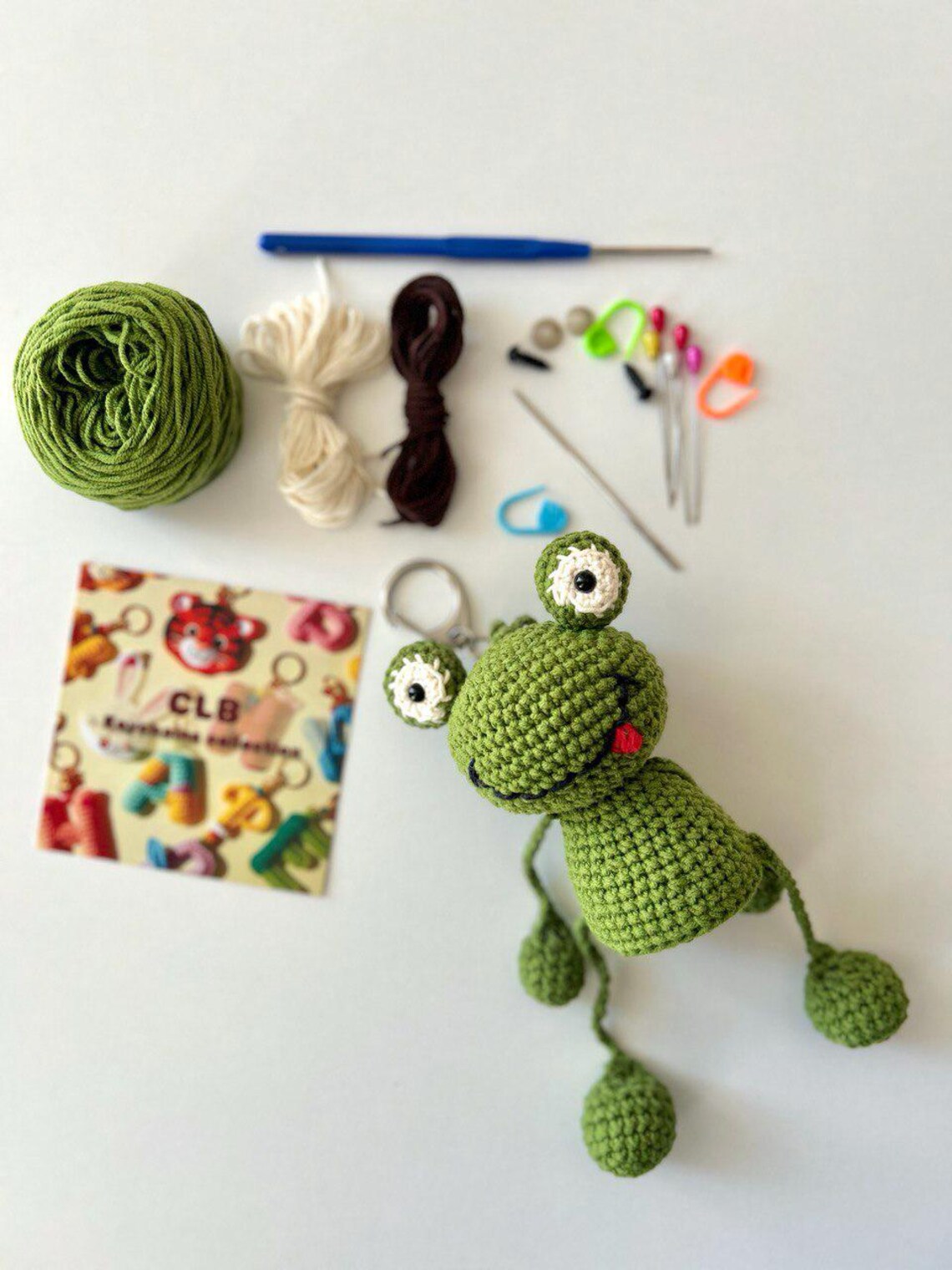 DIY Baby Frog Keychain, Cute Keychain, Crochet KIT, Bag Charm ...