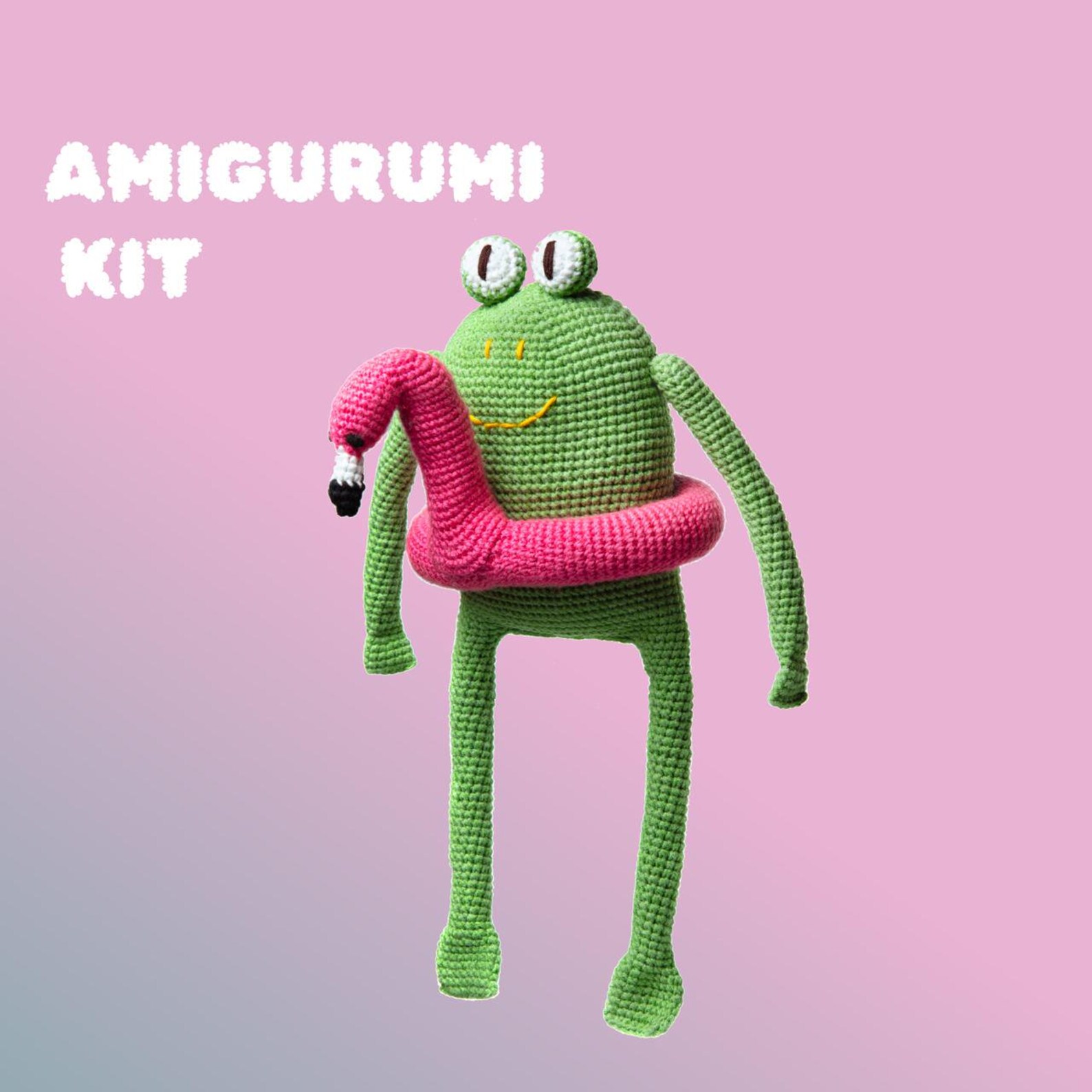 BEGINNER CROCHET Frog Set, Crochet Kit, DIY Set for Stuffed Baby Toy ...