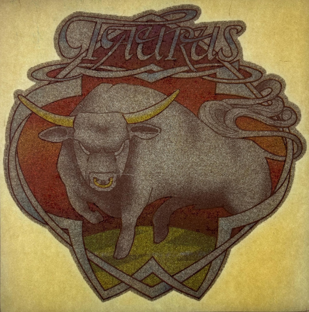 Original Vintage 70s Taurus Horoscope Zodiac Glitter Iron on Transfer ...
