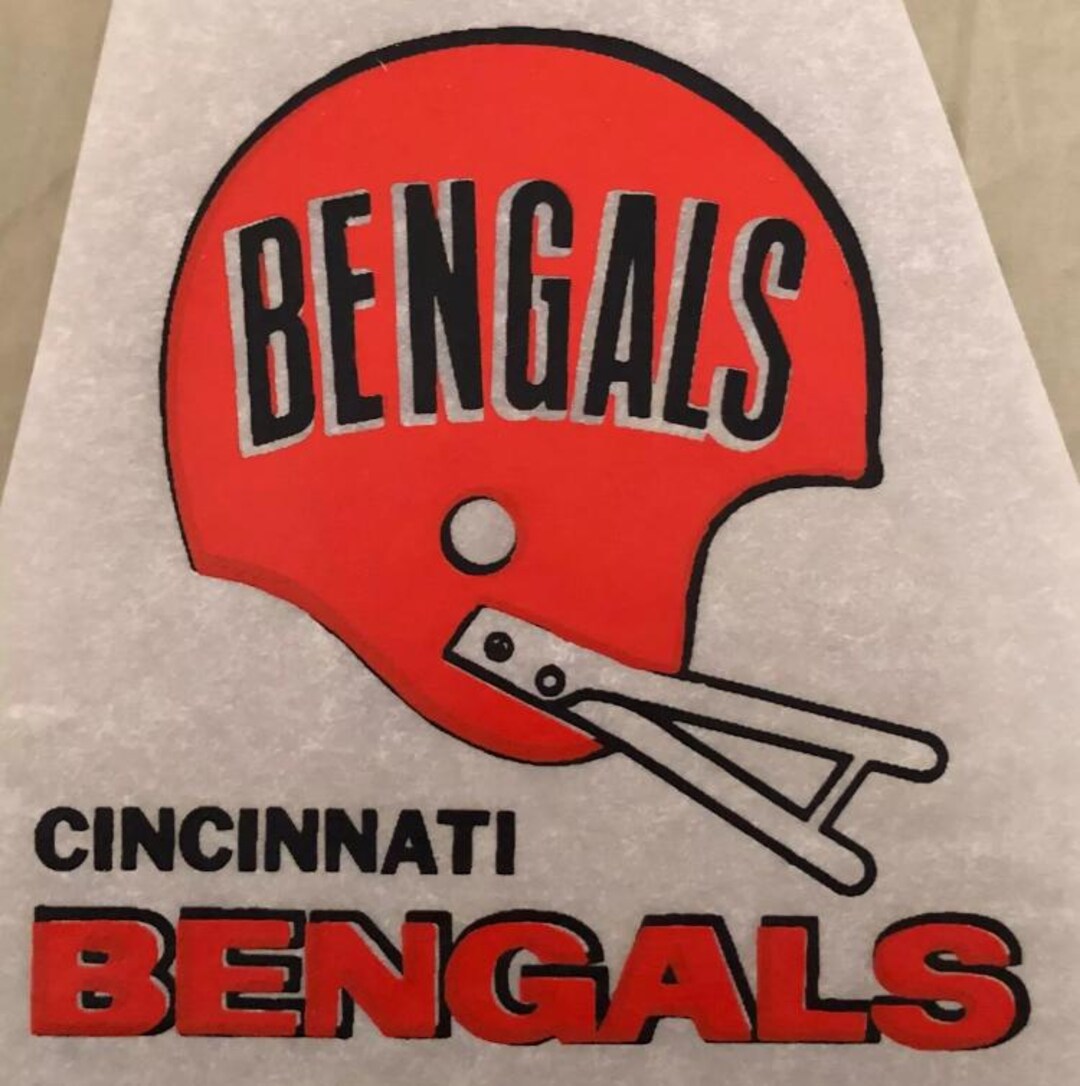 Original Vintage 1970s Cincinnati Bengals NFL Football Helmet Iron on ...