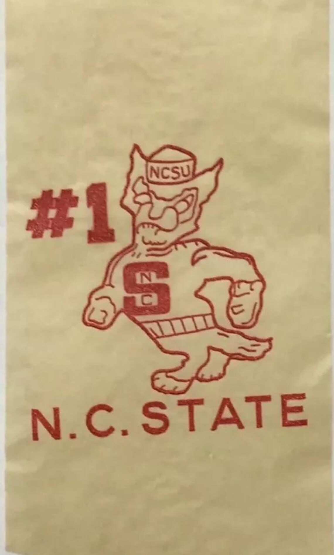 Original Vintage 1970s #1 N.C. State North Carolina State Mini Iron on ...