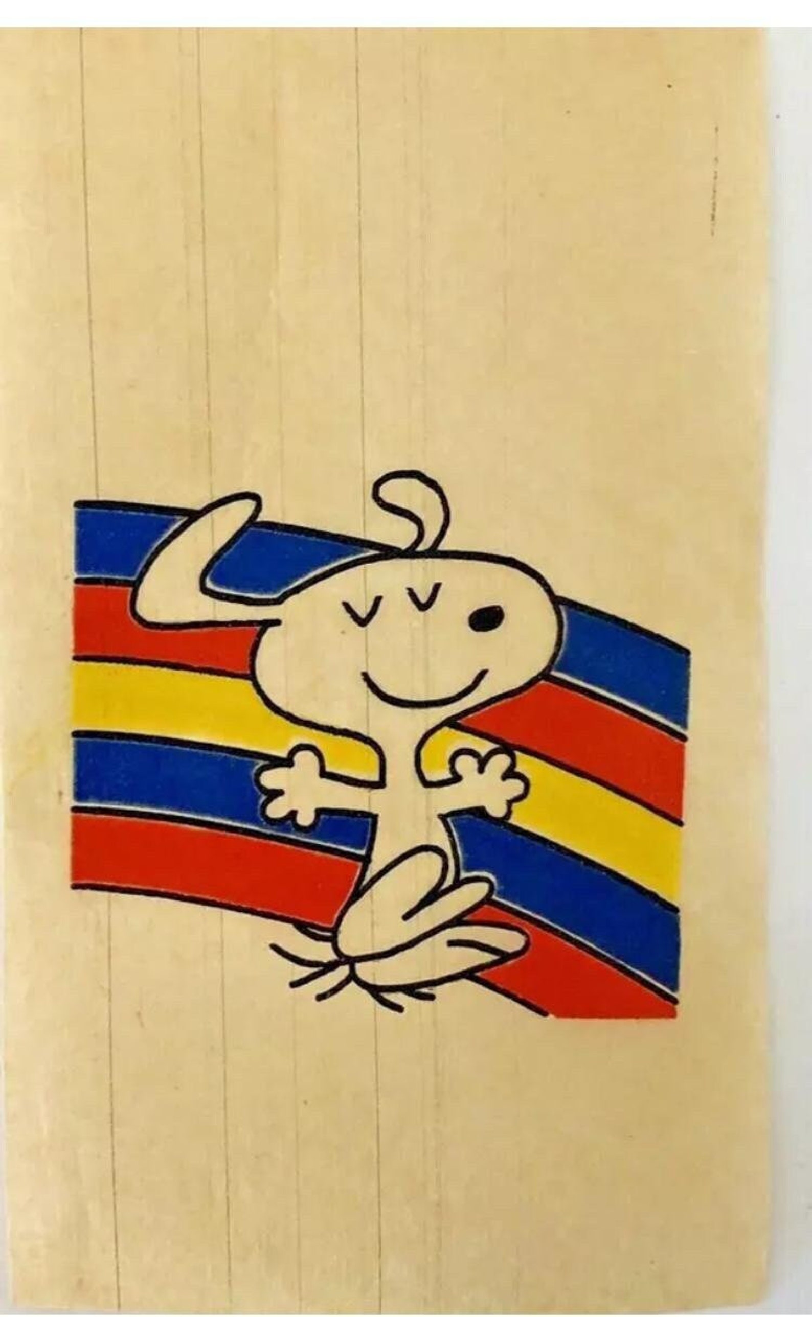 Original Vintage 1970s Snoopy Rainbow Mini Iron on Transfer Peanuts ...