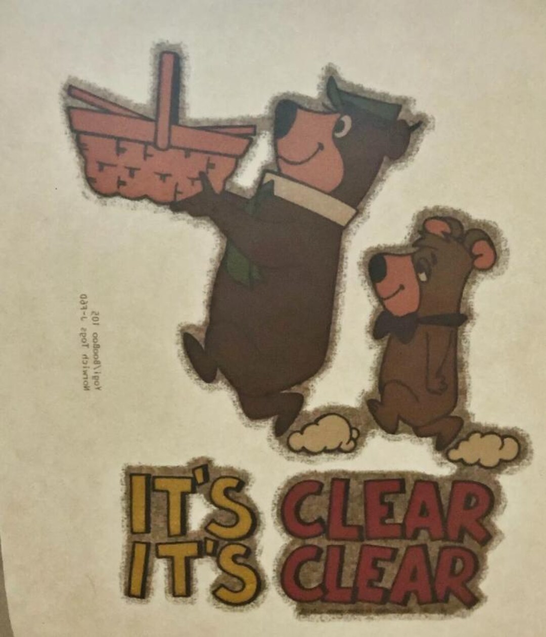 Original Vintage 70s Yogi Bear and Boo Boo TV Cartoon Picnic Crashers ...