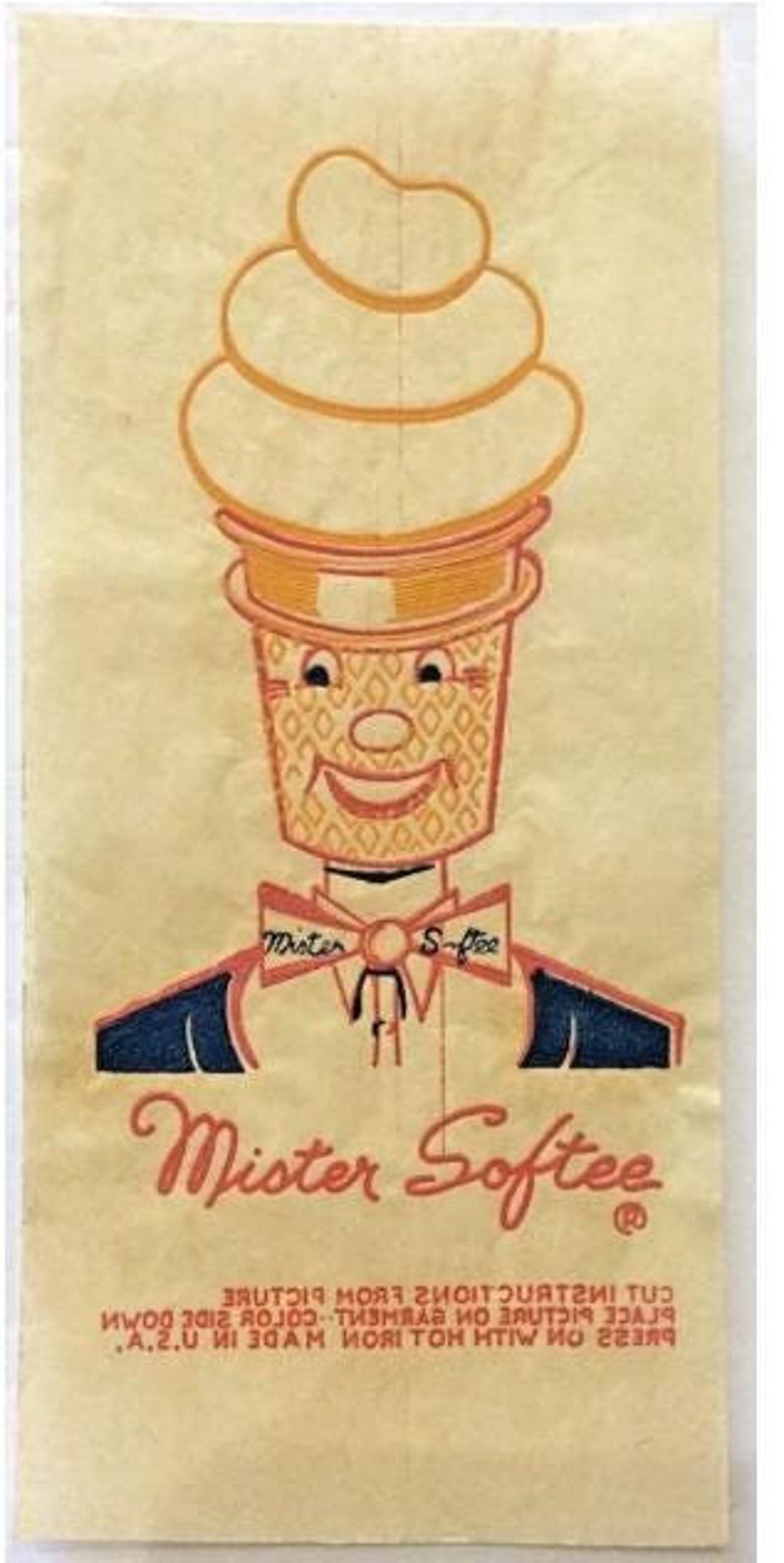Lot of 4 Original Vintage 1960s Mister Softee Iron on Transfers Gift ...