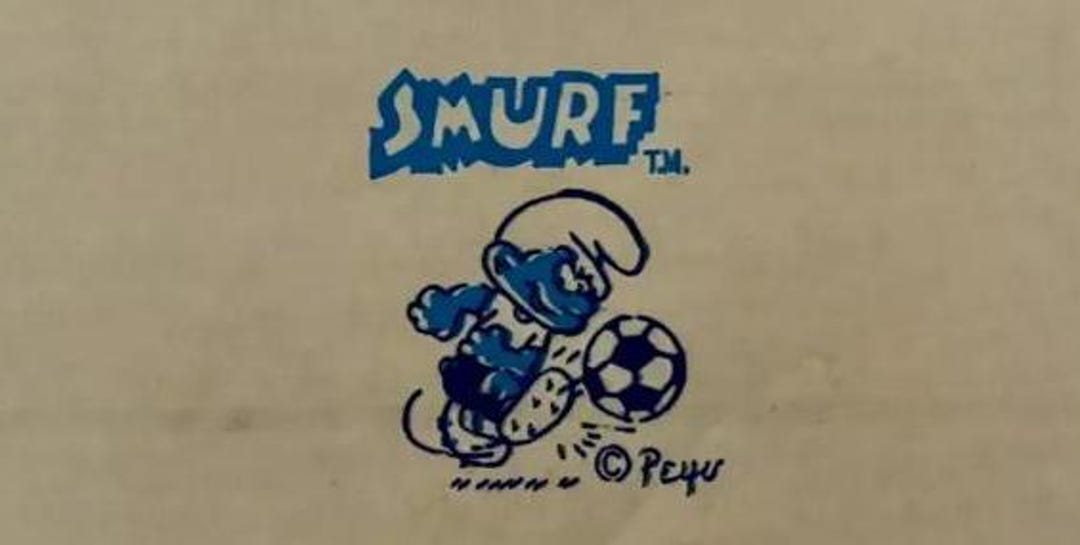 Original Vintage 80s Smurf Mini Iron on Transfer Smurf Smurfs Cartoon ...