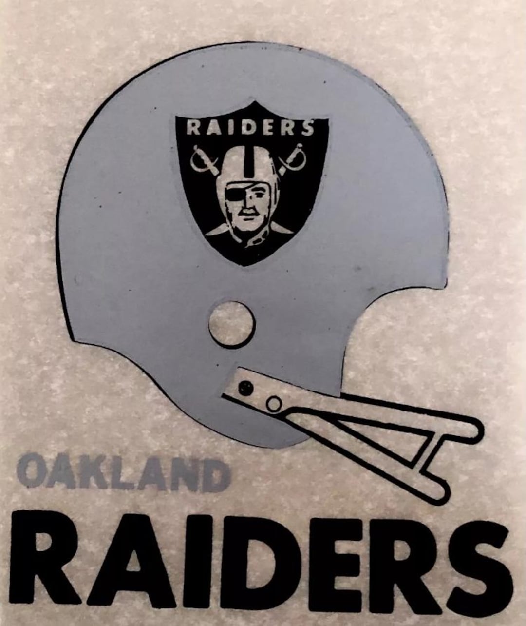 Original Vintage 1970s Oakland Raiders NFL Football Helmet Iron on ...