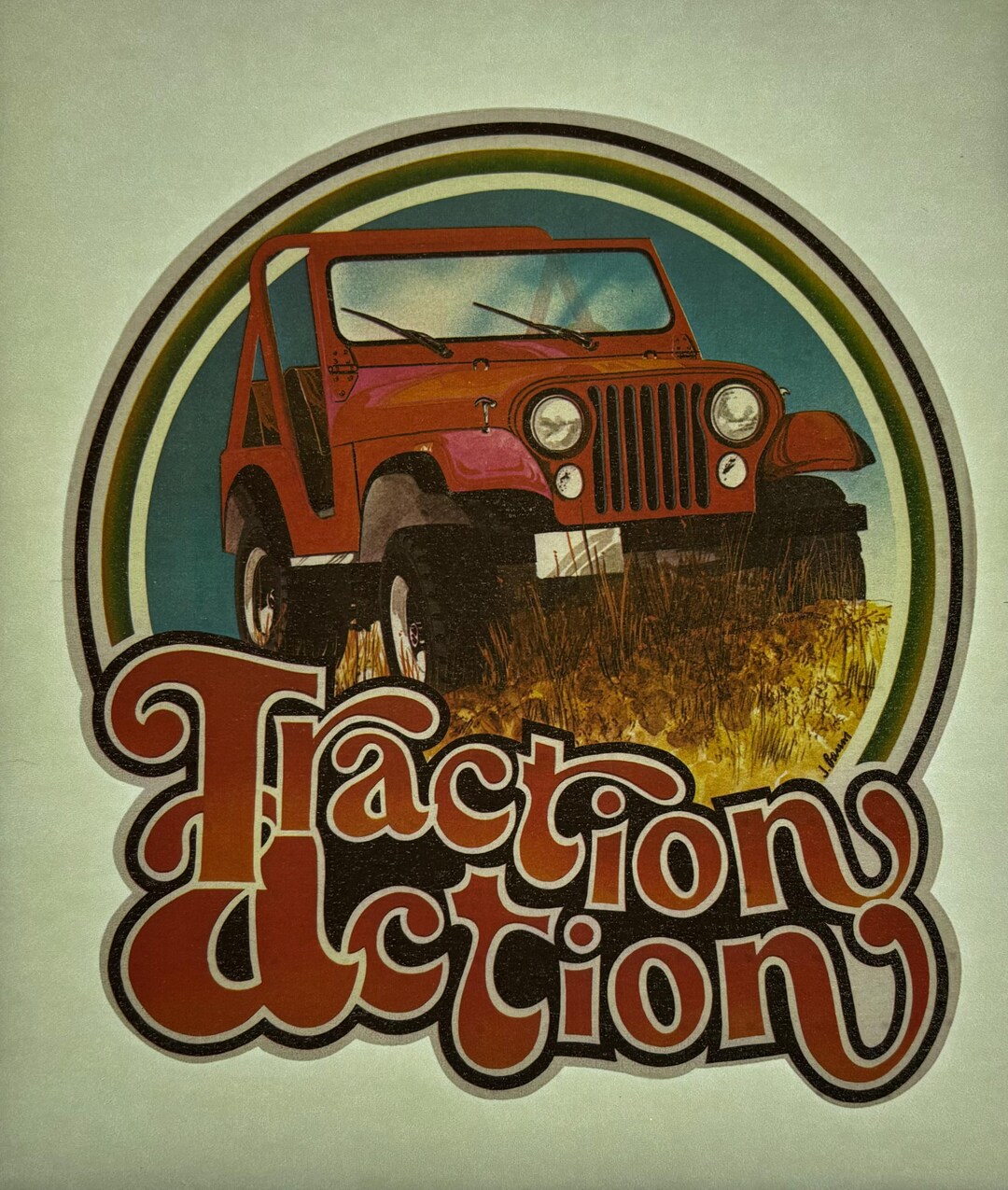 Original Vintage 70s Jeep Traction Action Iron on Transfer - Etsy