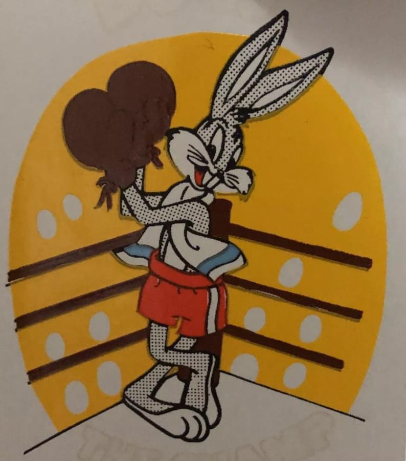 Original Vintage 1975s Bugs Bunny Boxer Cartoon Iron on Transfer - Etsy