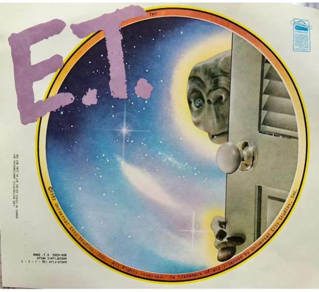 Original Vintage 1982 E.T. the Extra Terrestrial Movie ET Peeking From ...