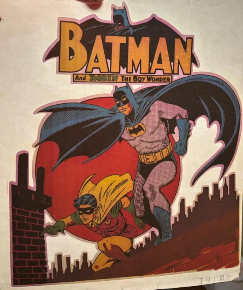 Original Vintage 70s Batman and the Boy Wonder Robin Superhero Iron on ...