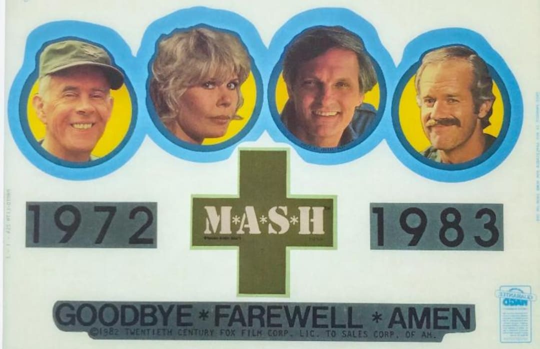 Original Vintage 1983 Goodbye Farewell MASH 4077th TV Series Iron on ...
