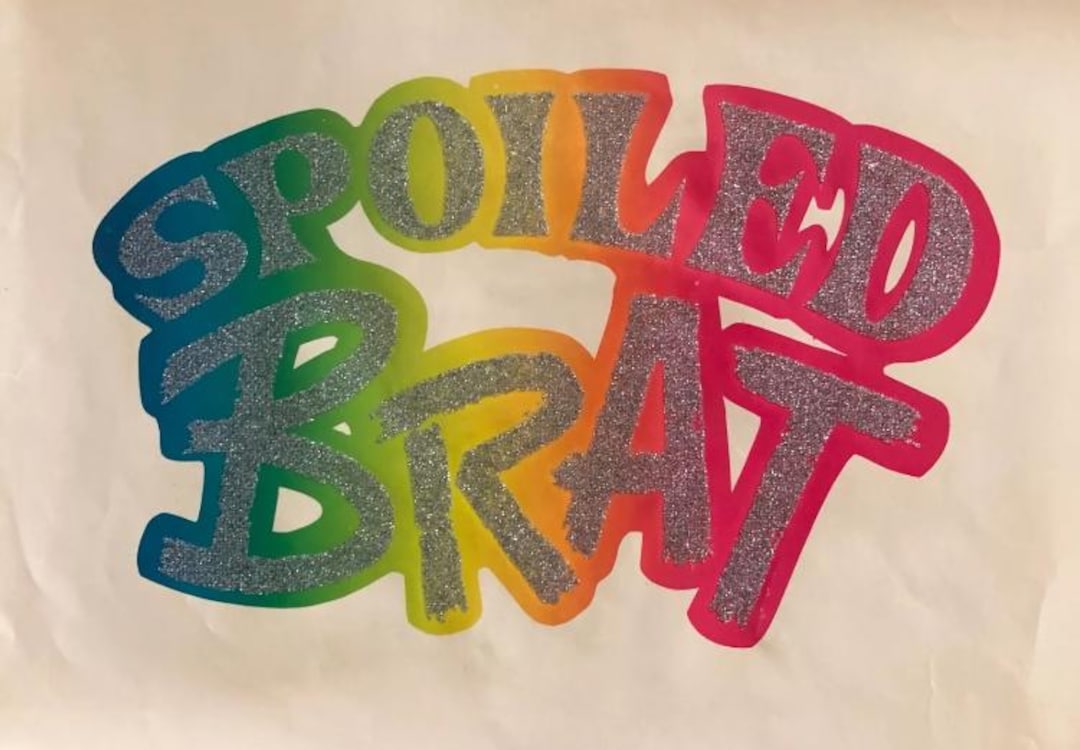 Original Vintage 1970s Spoiled Brat Glitter Iron on Transfer - Etsy