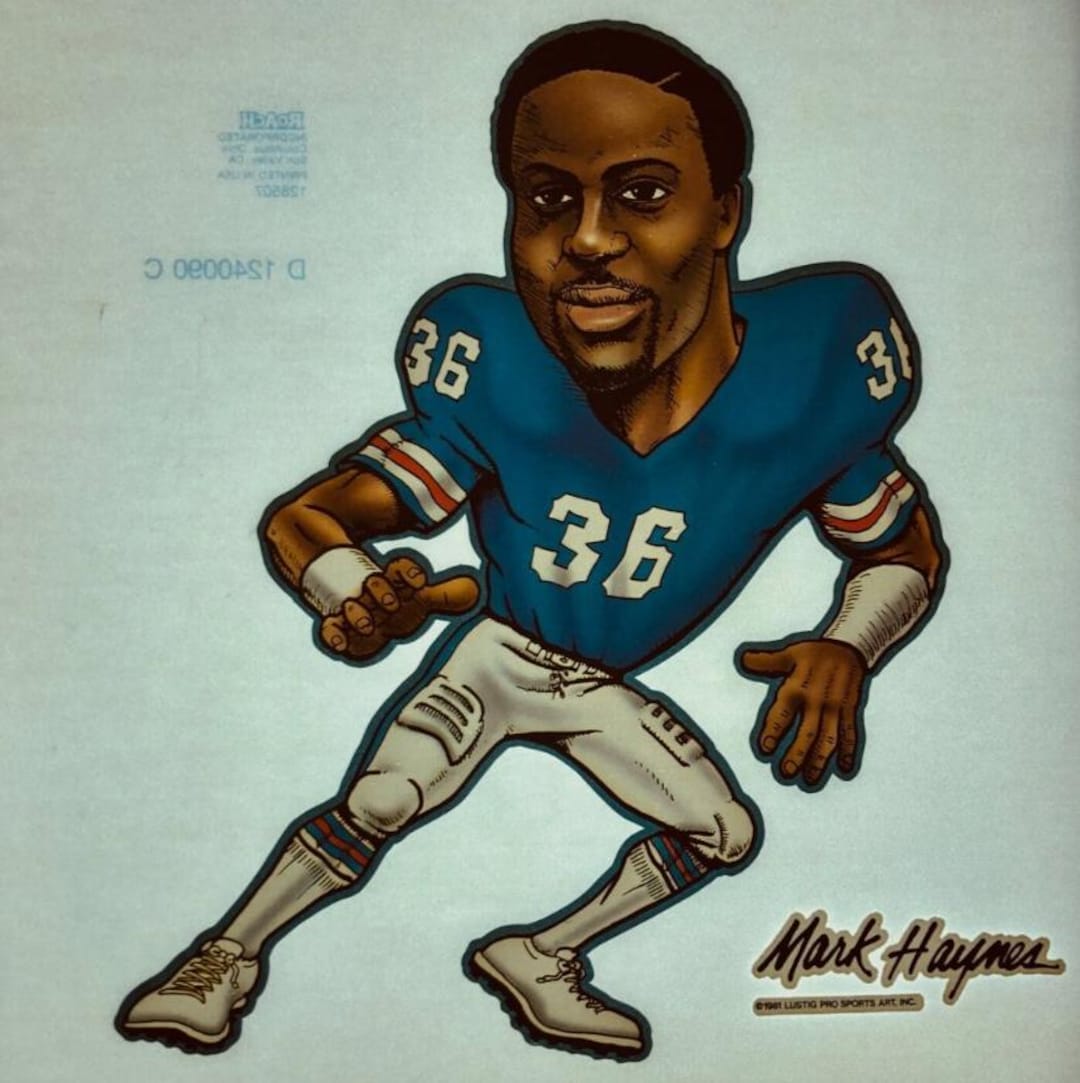 Original Vintage 1981 New York Giants Mark Haynes NFL Football Roach ...
