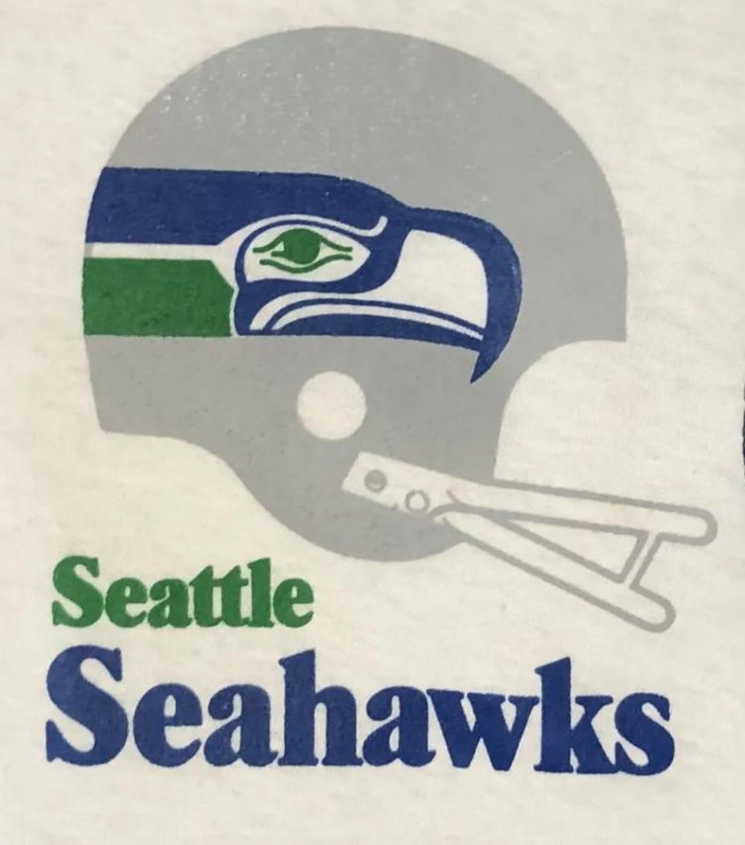 Original Vintage 1970s Seattle Seahawks NFL Football Helmet Iron on ...
