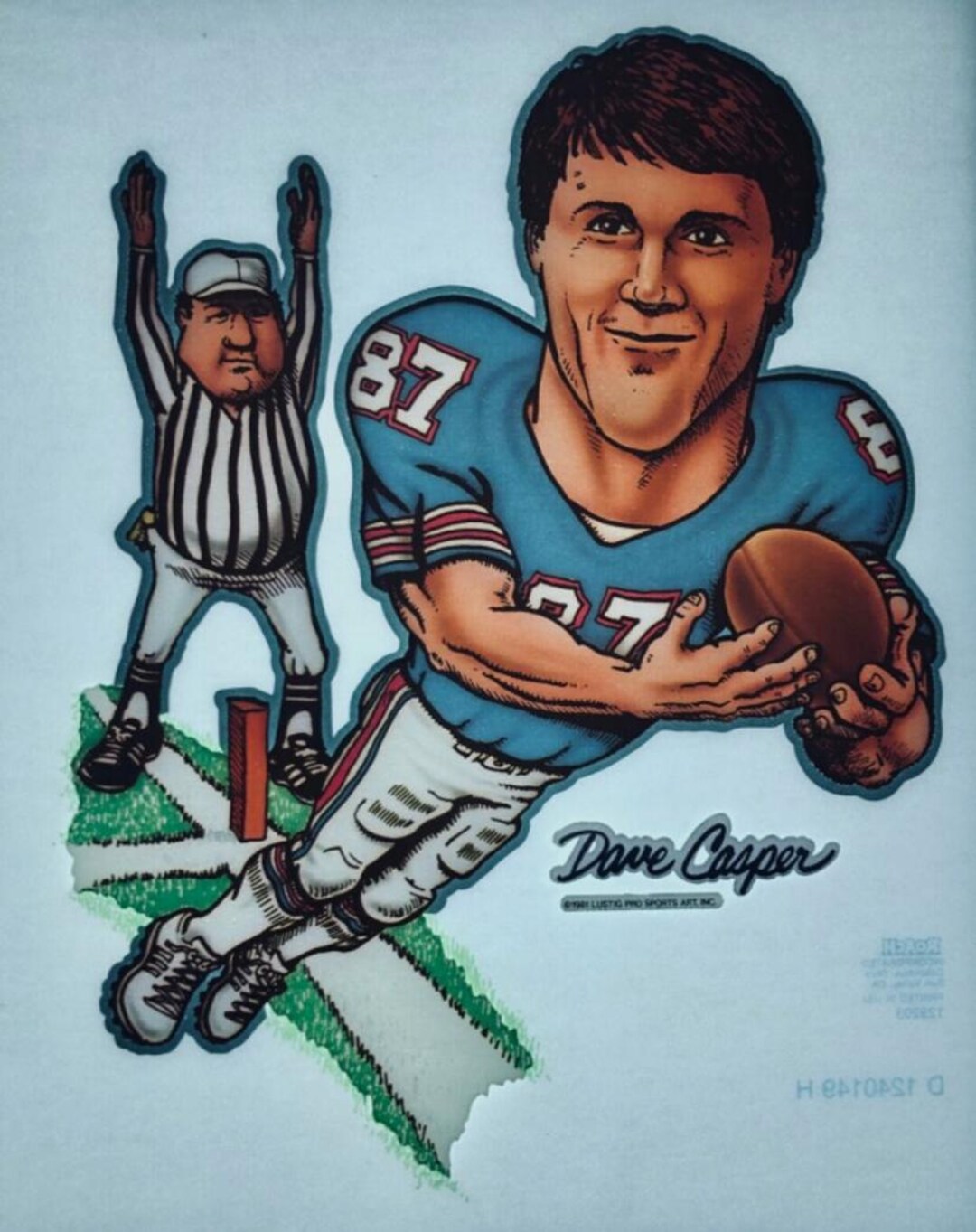 Original Vintage 1981 Houston Oilers Oakland Raiders Dave Casper NFL ...