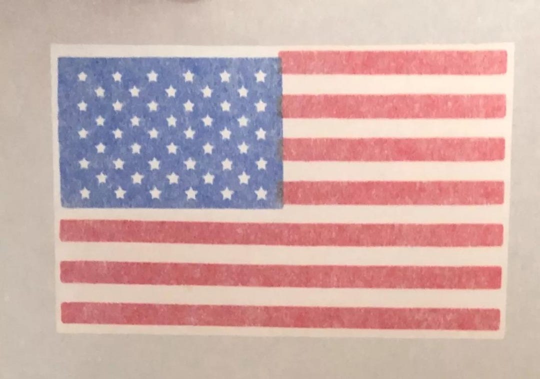 Original Vintage 1970s USA Americam Flag Small Iron on Transfer - Etsy