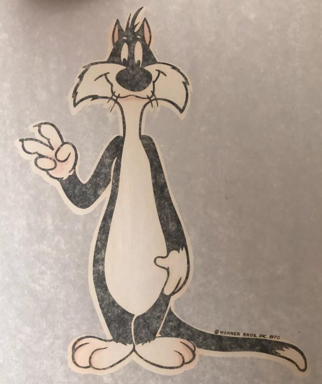 Original Vintage 1970s Sylvester the Cat Deuces Iron on Transfer ...