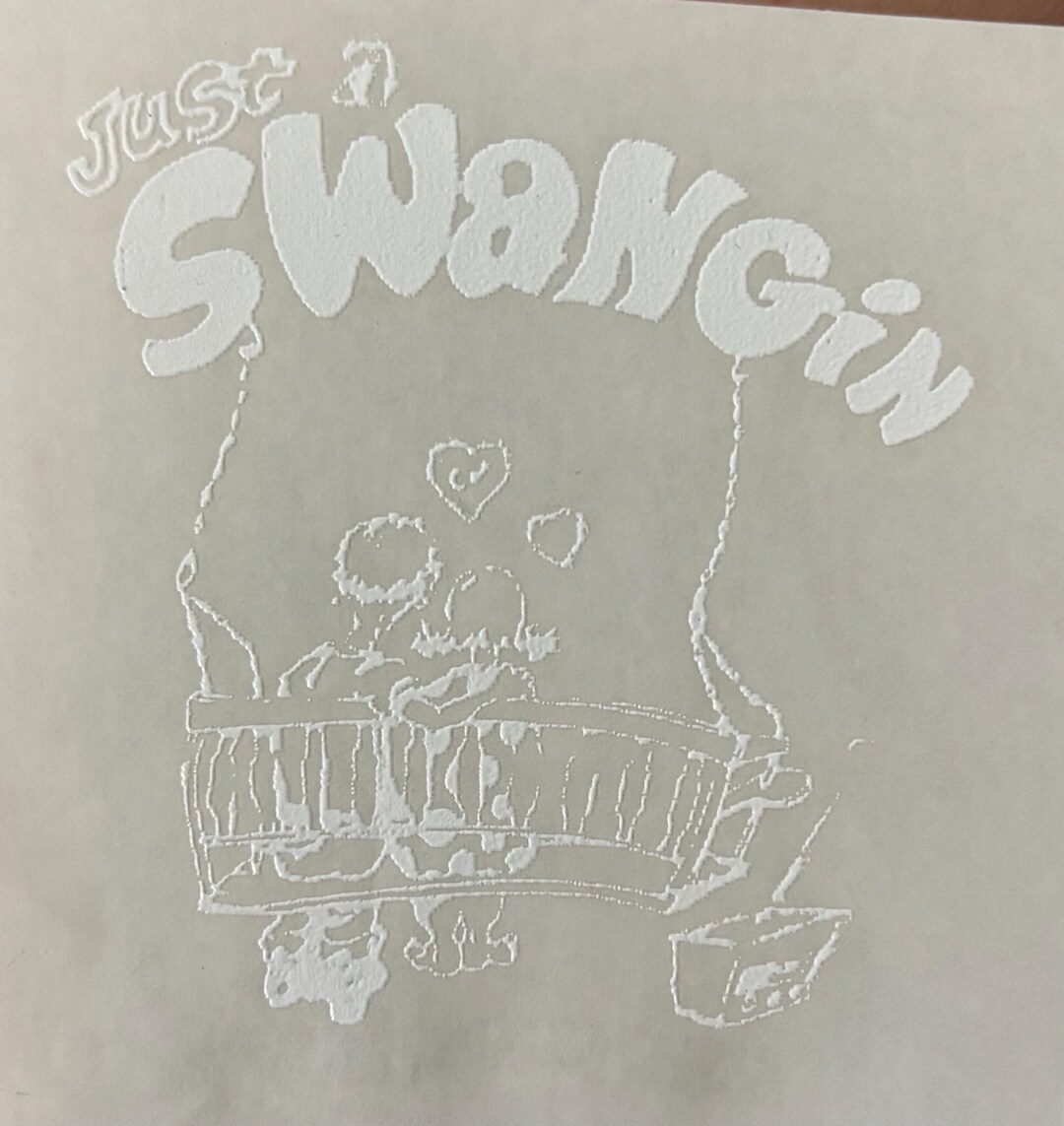 Original Vintage 1970s Just Swangin’ Mini Iron on Transfer - Etsy