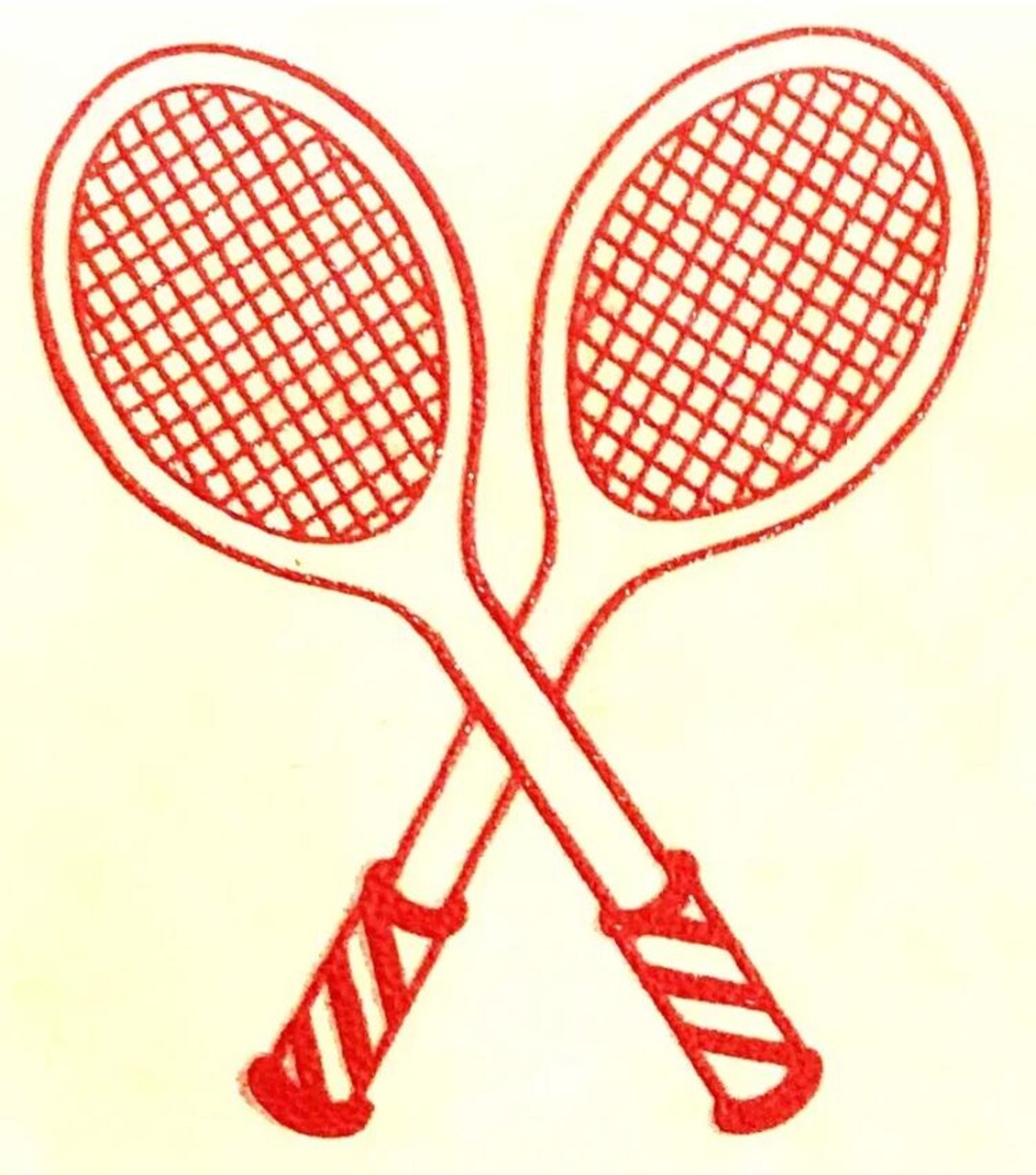 Original Vintage 1980s Wooden Tennis Racquets Mini Iron on Transfer - Etsy