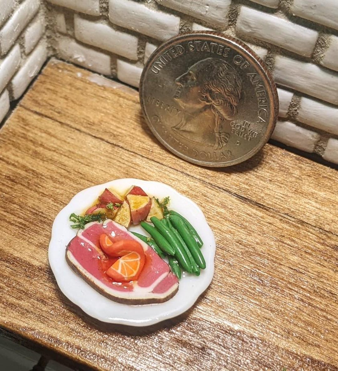 1/12 Scale Ham Steak Dinner - Etsy