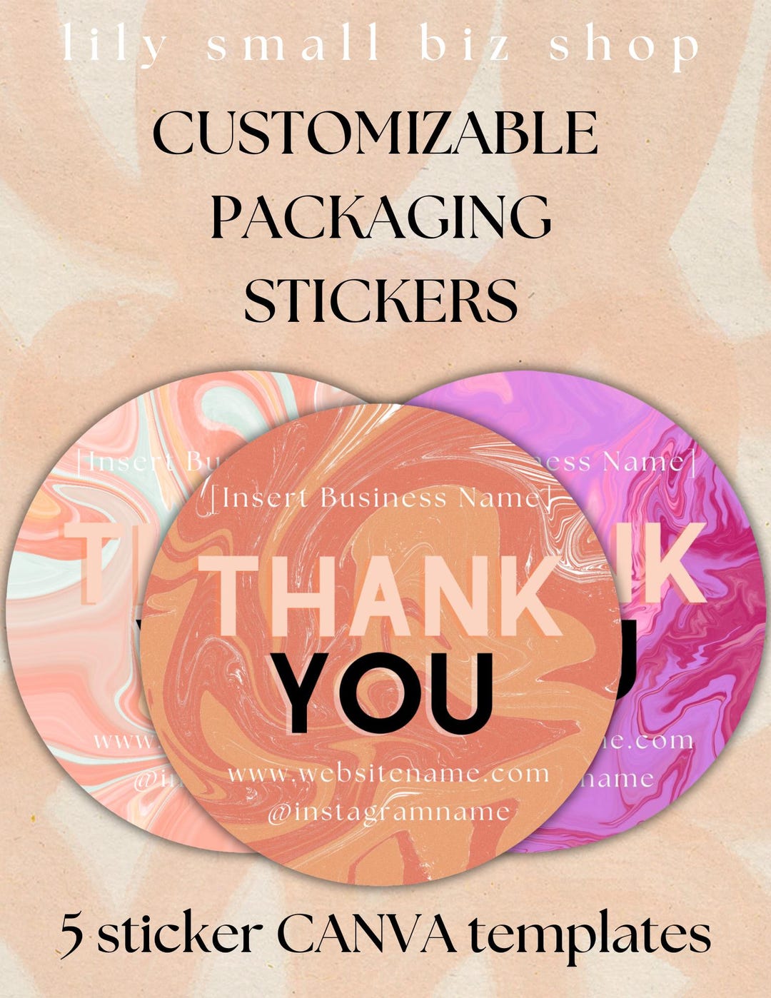 Custom Thank You Packaging Stickers for Small Business | Thank You ...