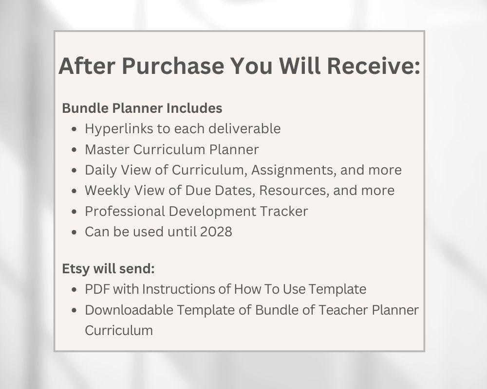 Teacher Curriculum and Lesson Planning Bundle | Google Sheets Planner ...