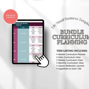 Teacher Curriculum and Lesson Planning Bundle | Google Sheets Planner ...