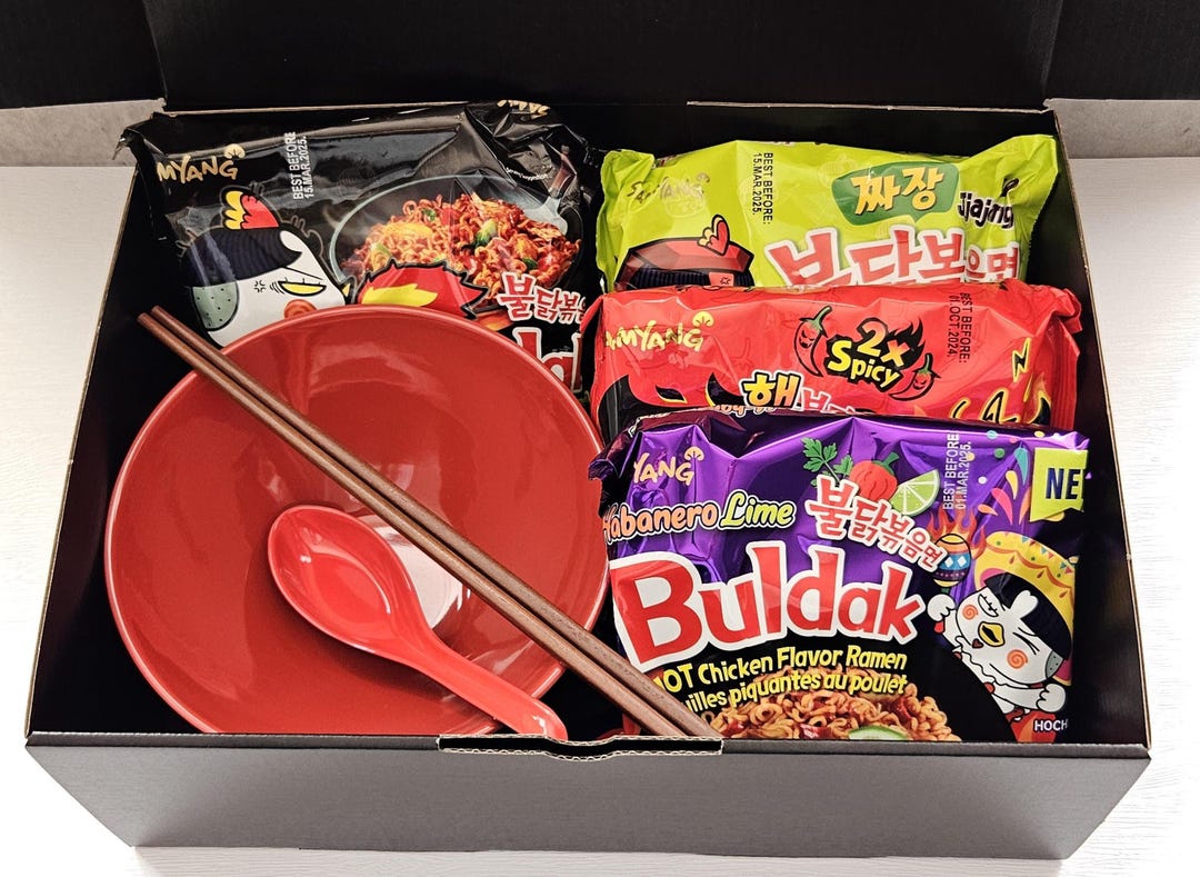 Ramen Noodle Gift Box With Bowl, Spoon, Chopsticks and Free Snacks - Etsy