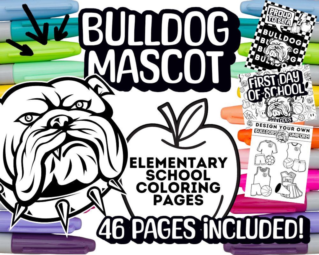 Bulldogs Coloring Pages, Team Spirit, Mascots, Bulldogs, Elementary ...