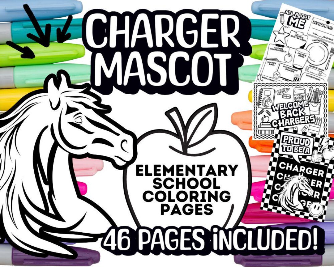 Chargers Coloring Pages, Team Spirit, Mascots, Chargers, Elementary ...