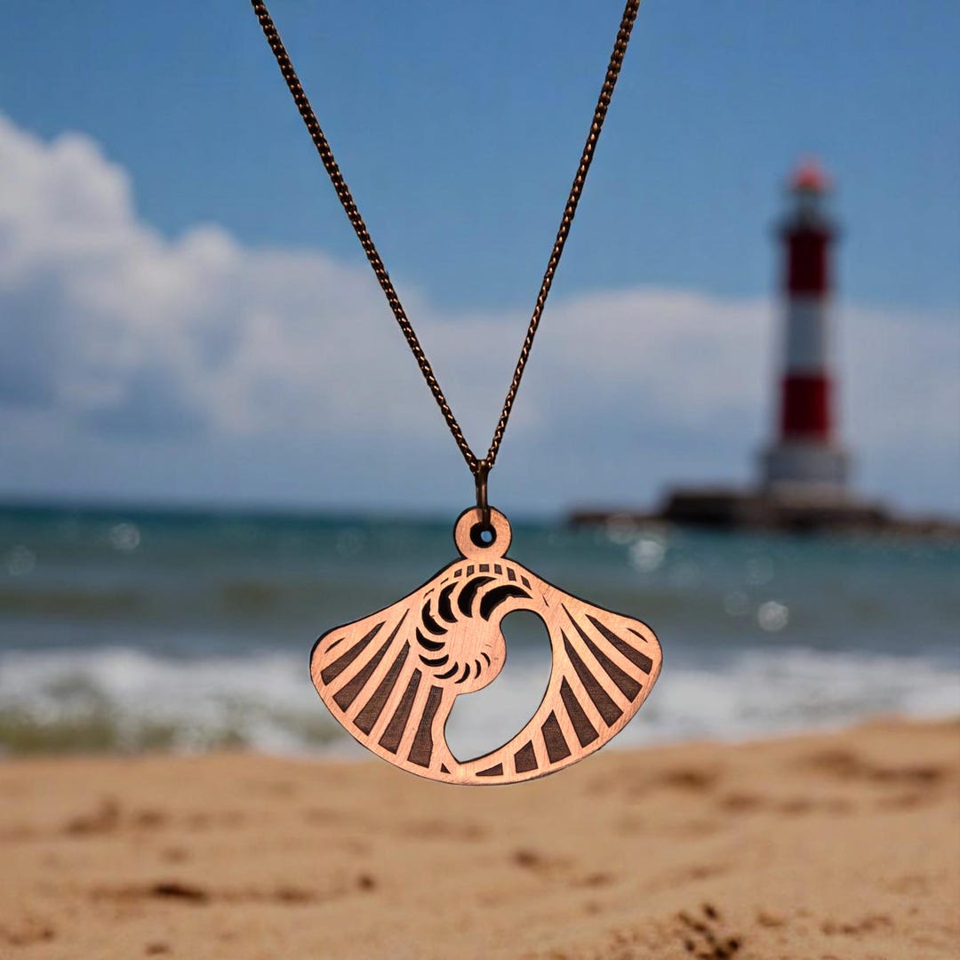 Copper Nautilus Shell Pendant Necklace - It's A Shore Thing Beach ...