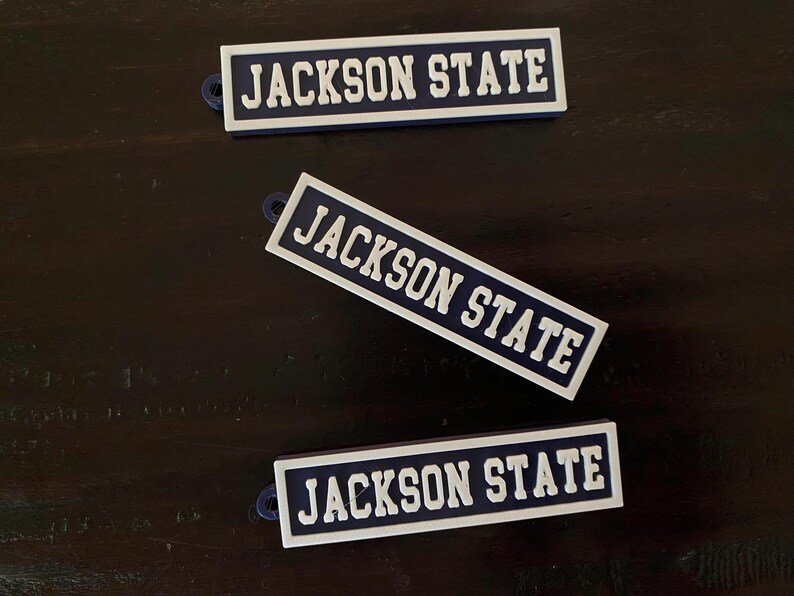 Jackson State HBCU Keychain: 3D Printed Plastic Keyring - Etsy