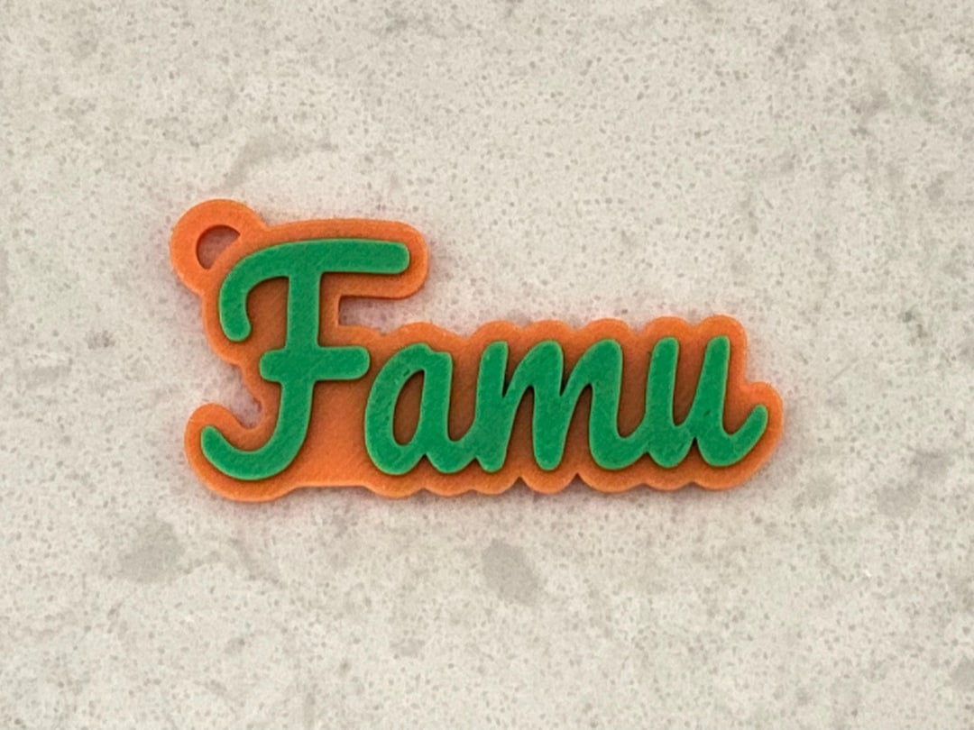 Florida A and M Keychain With Key Ring - FAMU HBCU Key Chain With ...