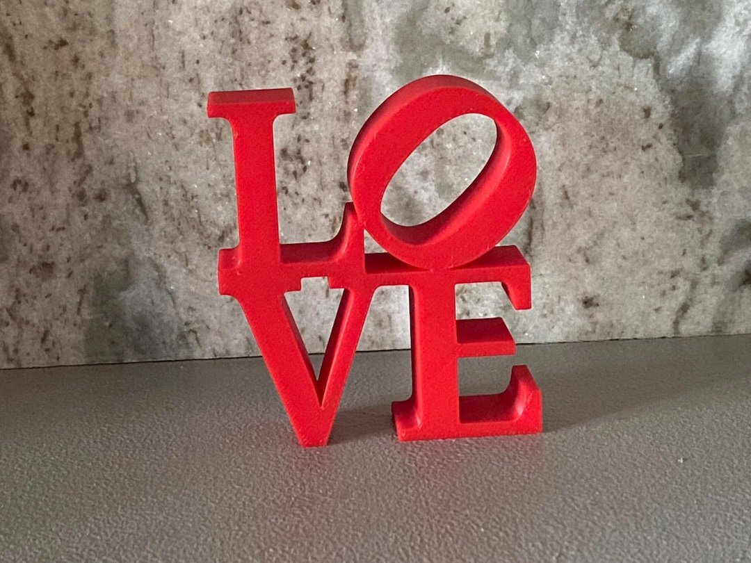 3D Printed LOVE Sculpture: Valentine's Day Decor - Etsy
