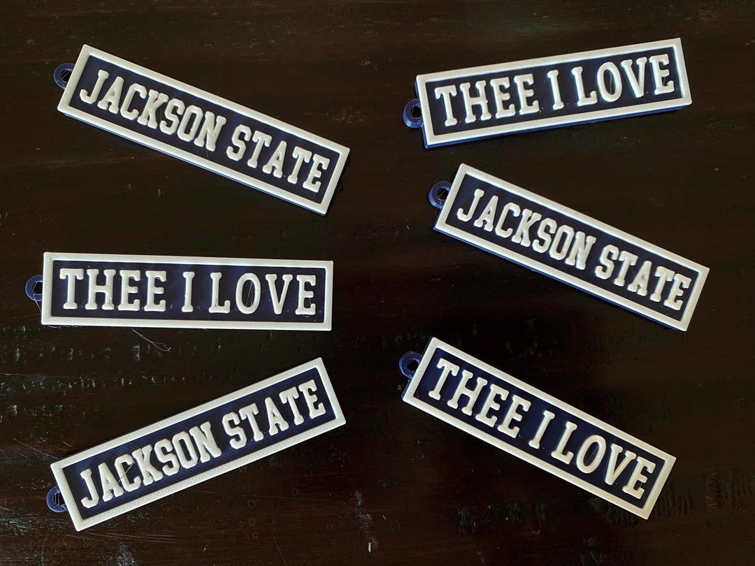 Jackson State HBCU Keychain: 3D Printed Plastic Keyring - Etsy