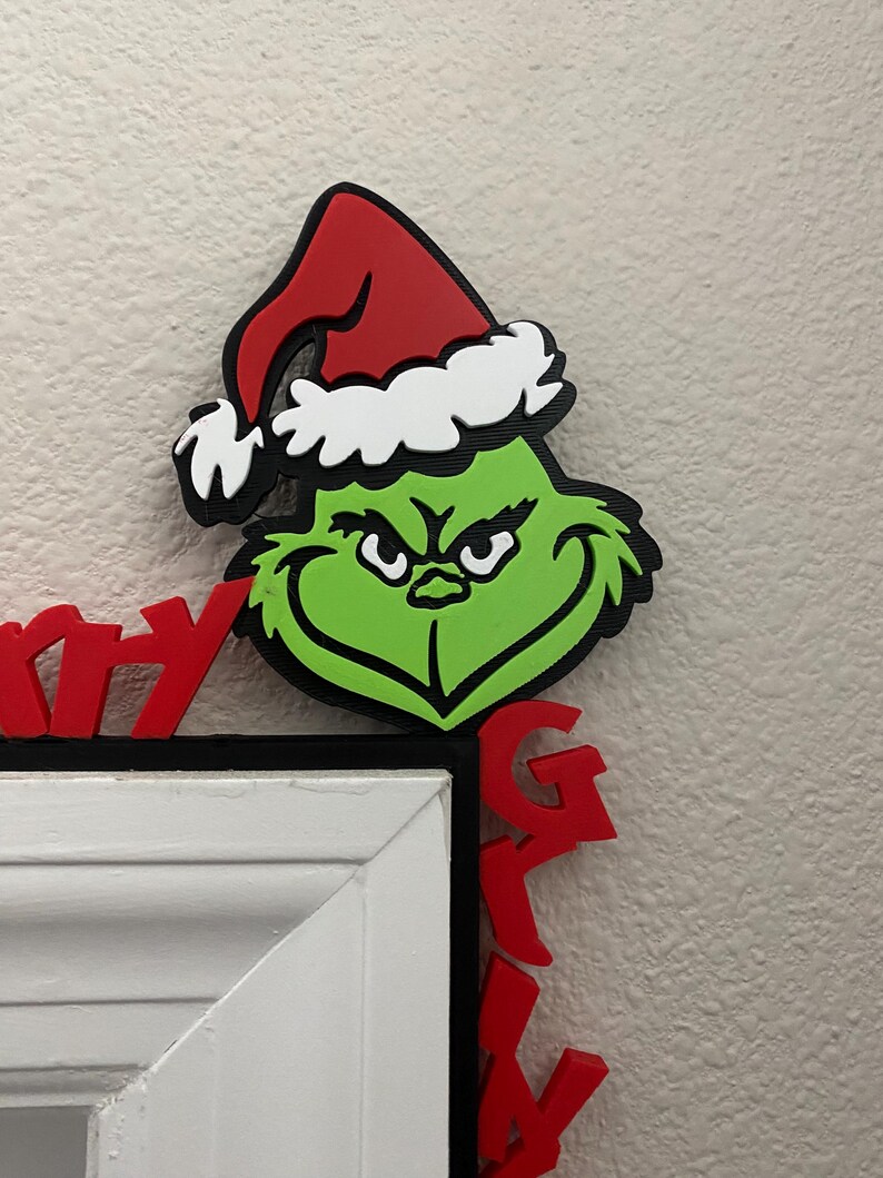 Grinch Merry Grinchmas Door Corner | Festive Christmas Decoration ...