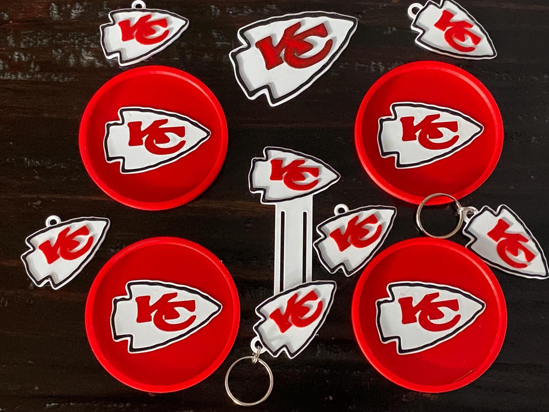 Kansas City Chiefs 3D Printed Bookmark - Two (2) Bookmarks - Perfect ...